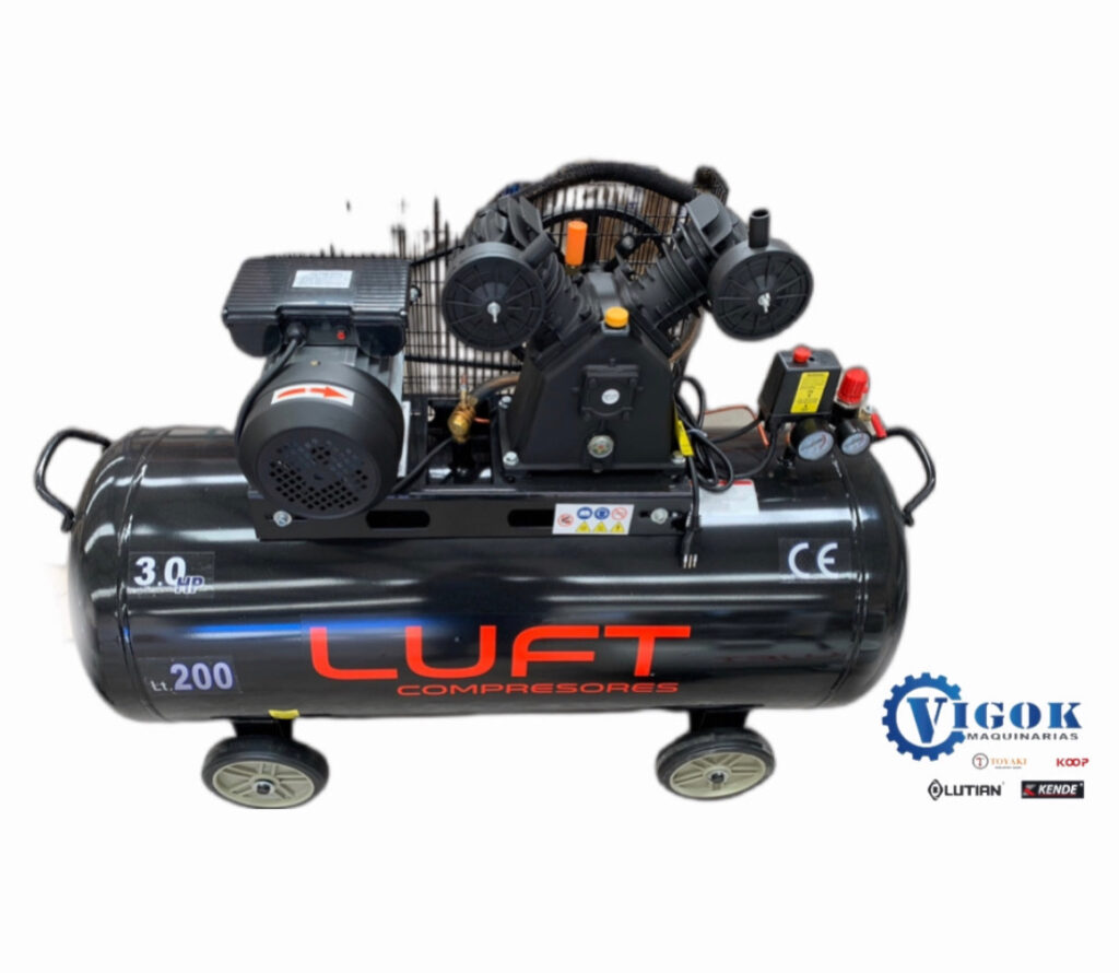 Compresor de Aire 200 Litros Motor 3hp 220V. LUFT – VIGOK